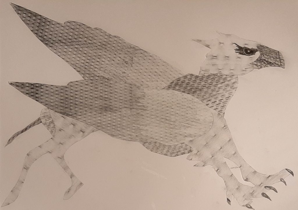 46-Klasse 10 Frottage-Collage – Kuno Schätzle – Robert Gerwig Gymnasium